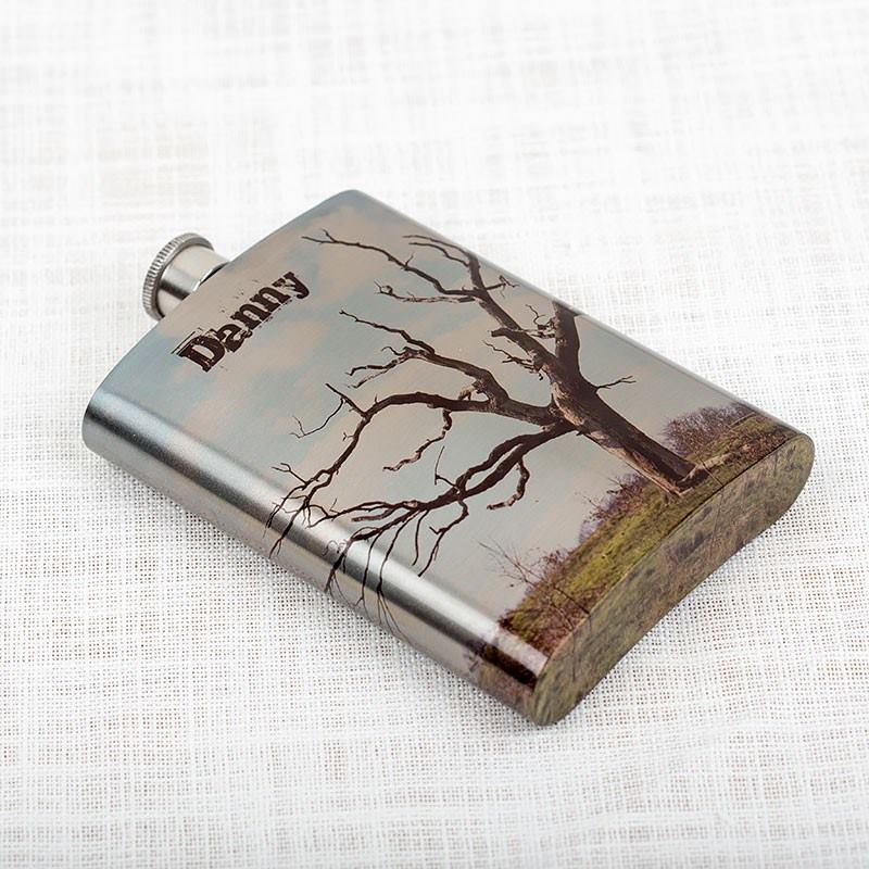 Custom Photo Hip Flask. Design Your Own Personalized Flask With Name